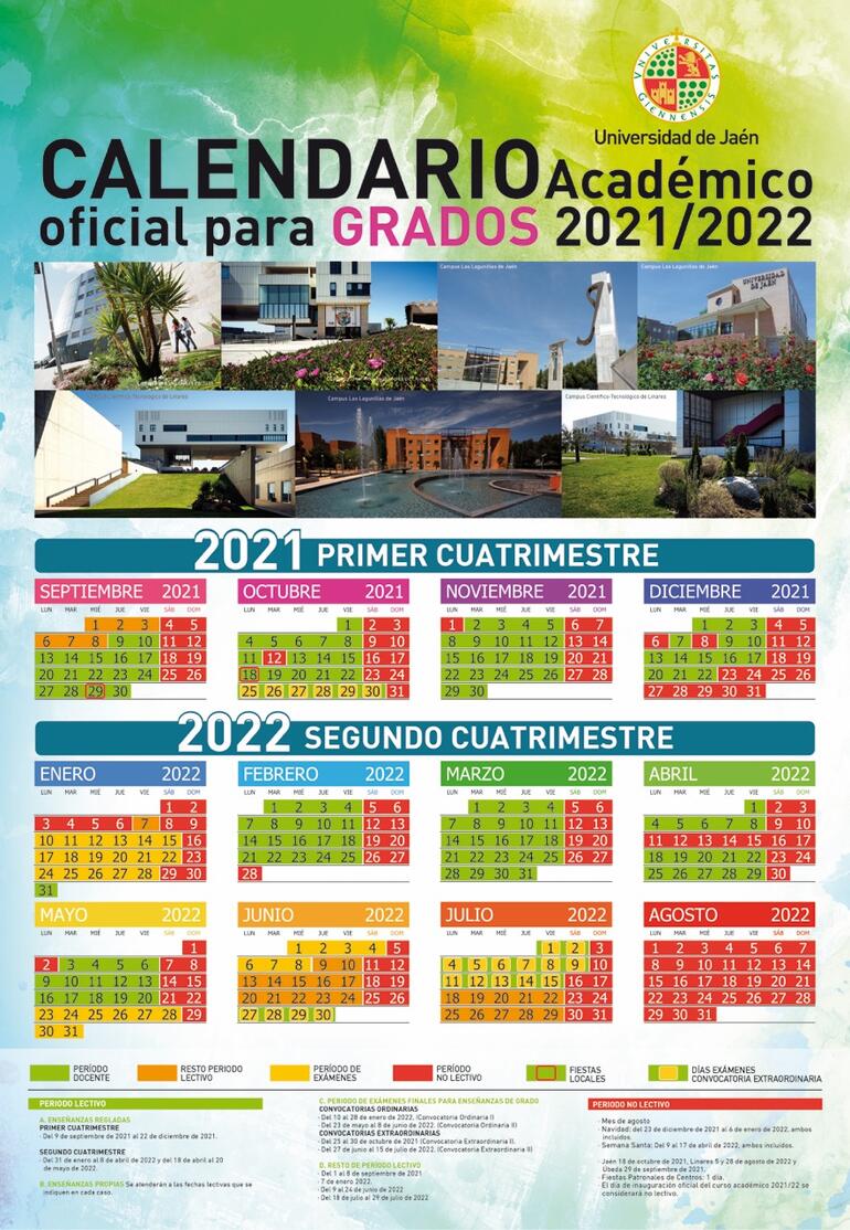 Calendario académico y fechas de entrega de actas | Facultad de Ciencias Experimentales